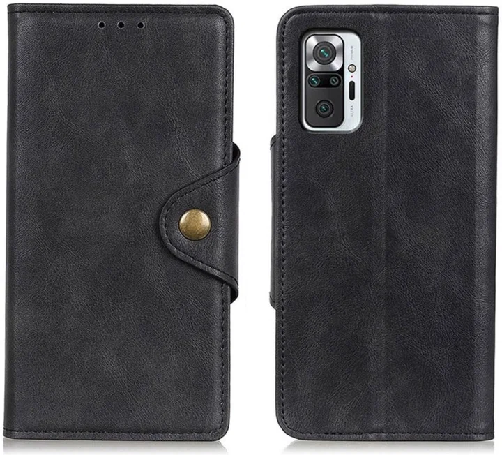 Xiaomi Redmi Note 10 Pro Hoesje Wallet Book Case Kunstleer Zwart | gsmpunt