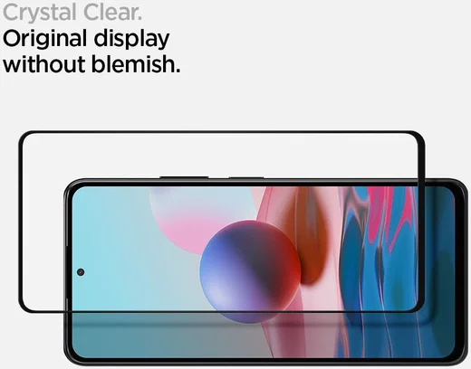 Spigen Glass Xiaomi Redmi Note 10 Tempered Glass Zwart | gsmpunt