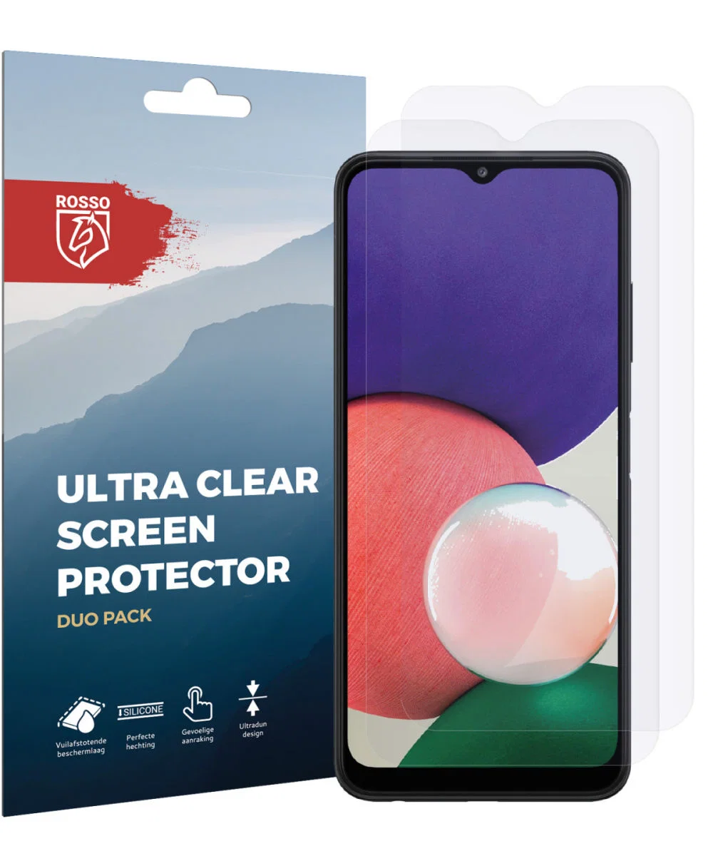 Rosso Samsung Galaxy A22 5G Ultra Clear Screen Protector Duo Pack | gsmpunt