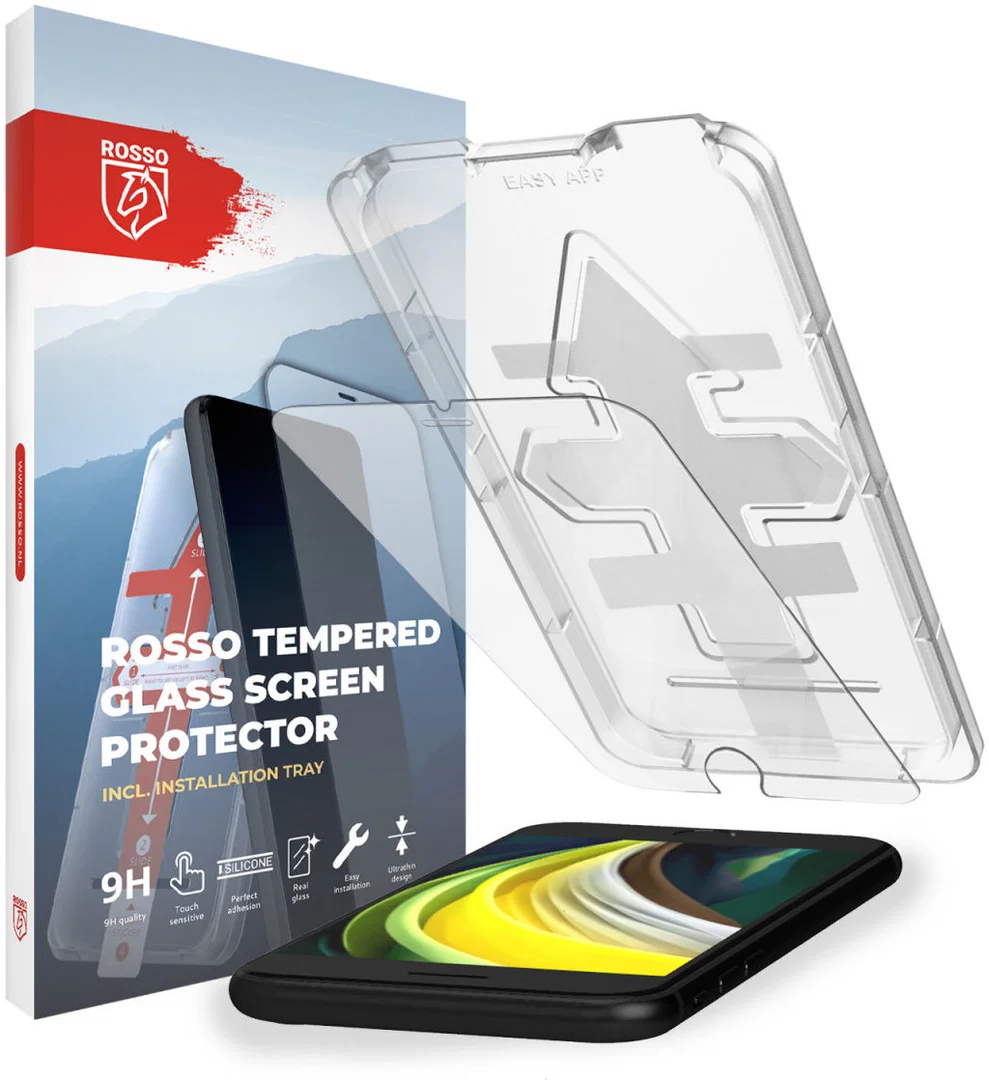 Rosso Apple iPhone SE 2020 / 2022 Tempered Glass met Installatietray ...