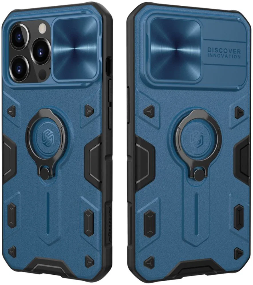 Nillkin CamShield Armor Apple iPhone 13 Camera Slider Blauw | gsmpunt