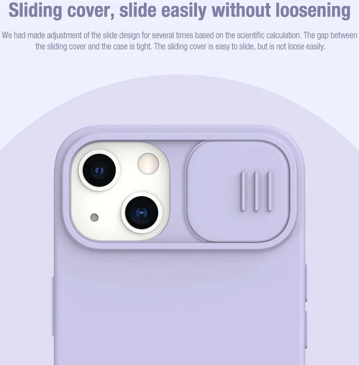 Nillkin iPhone 13 Hoesje MagSafe Siliconen met Camera Slider Zwart ...