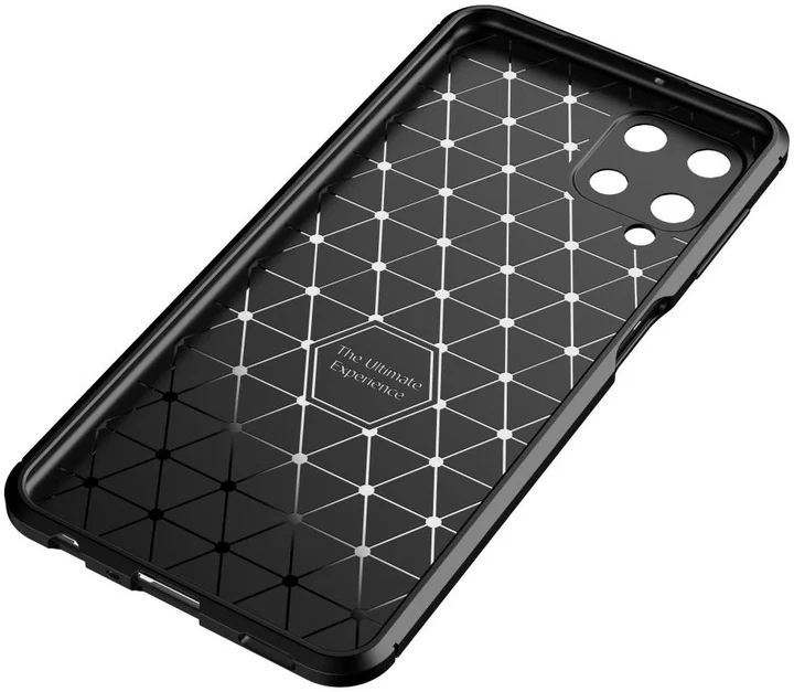 Samsung Galaxy M22/A22 4G Hoesje Siliconen Carbon TPU Back Cover Blauw ...