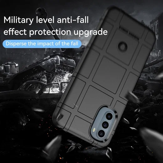 Motorola Moto G31/G41 Hoesje Shock Proof Rugged Back Cover Zwart | gsmpunt