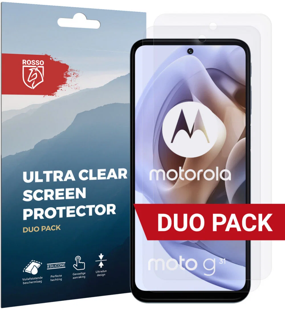 Rosso Motorola Moto G31 / G41 Ultra Clear Screen Protector Duo Pack ...