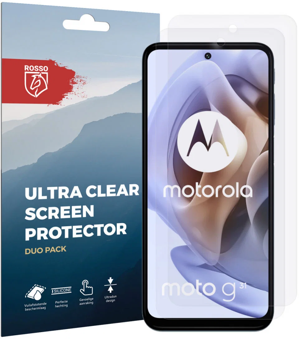 Rosso Motorola Moto G31 / G41 Ultra Clear Screen Protector Duo Pack ...