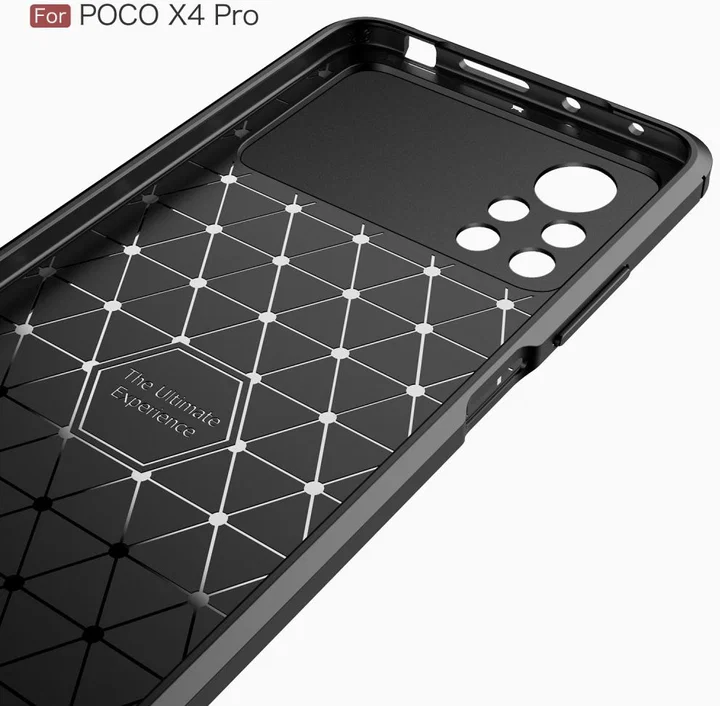Xiaomi Poco X4 Pro Hoesje Geborsteld TPU Flexibele Back Cover Zwart ...