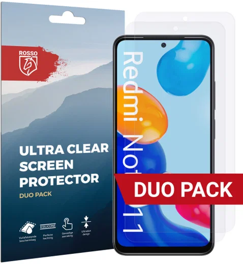 Rosso Redmi Note 11 5G / 11S Ultra Clear Screen Protector Duo Pack ...