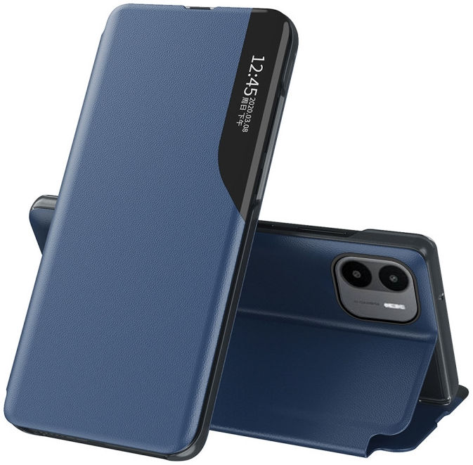 Xiaomi Redmi A1 / A2 Hoesje Book Case met Side Display Blauw | gsmpunt