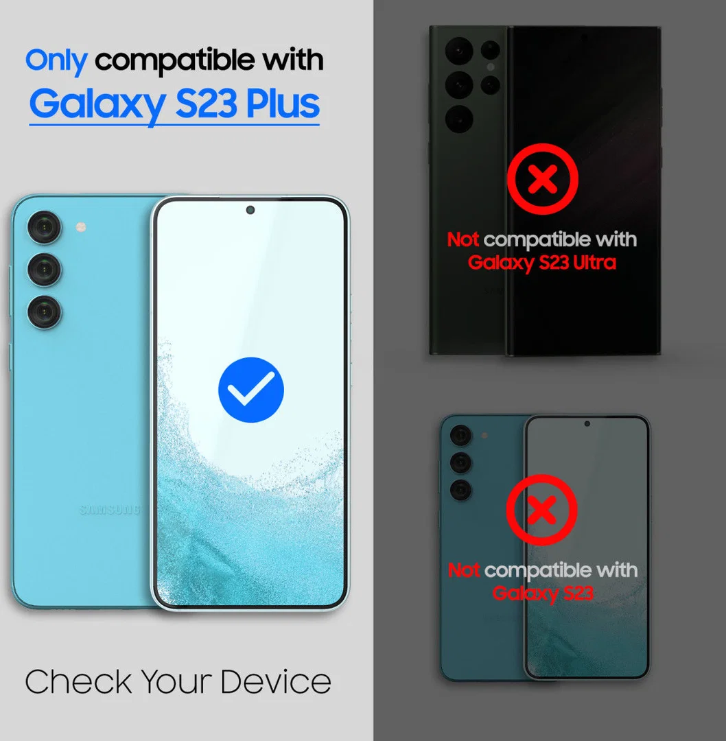 Whitestone EZ Glass Samsung Galaxy S23 Plus Screen Protector (2-Pack ...
