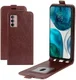 Motorola Moto G42 Hoesje Verticale Flip Wallet Case Kunstleer Bruin ...