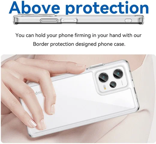 Xiaomi Redmi Note 12 Pro Plus Hoesje Acryl Back Cover Transparant | gsmpunt