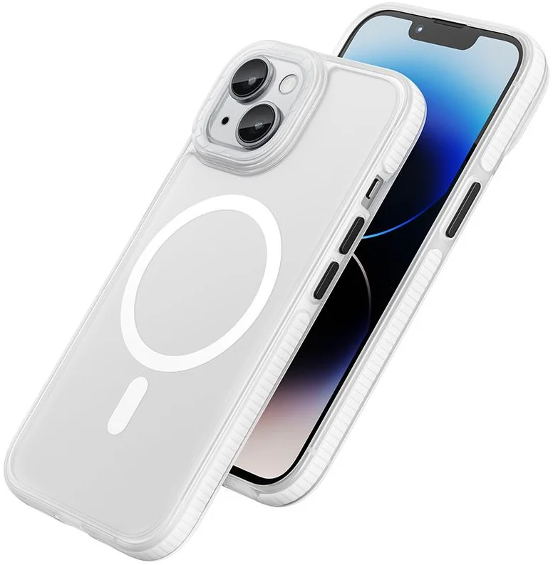 Hoco Lord Series Apple iPhone 15 Hoesje Magsafe Back Cover Wit | gsmpunt