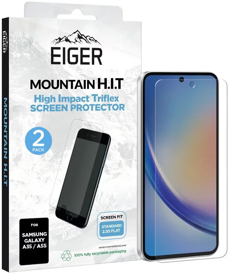 Eiger Mountain H.I.T. Samsung Galaxy A35 / A55 Schermfolie (2-Pack ...
