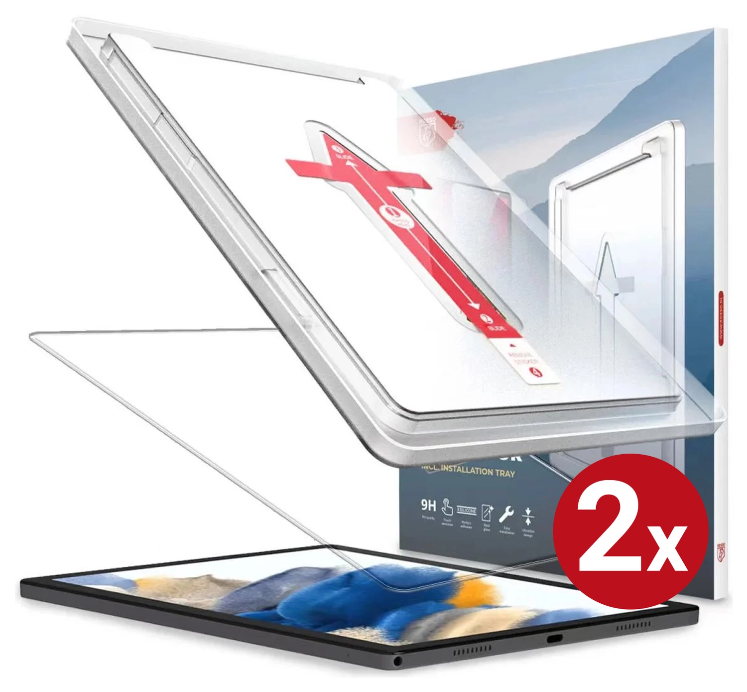 Duo Pack Rosso Samsung Galaxy Tab A11 / A9 Tempered Glass ...