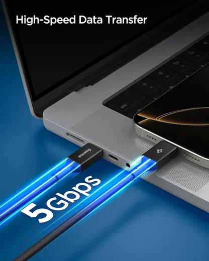 Spigen Essential USB-C naar USB-C Kabel 100W Fast Charge 2 Meter Zwart ...