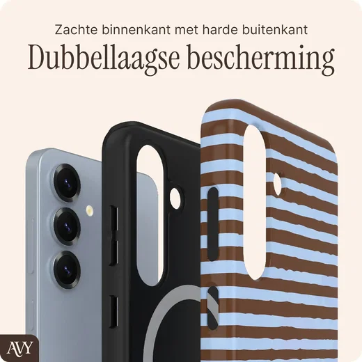 AVY Samsung Galaxy S25 Plus Hoesje MagSafe Back Cover Ocean Latte | gsmpunt