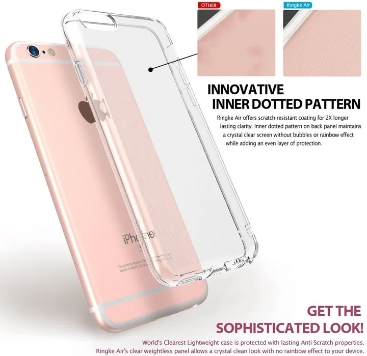 Ringke Air Apple iPhone 6S Hoesje Rose Gold | gsmpunt
