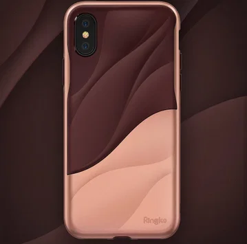 Ringke Wave Apple iPhone X Hoesje Roze Goud | gsmpunt