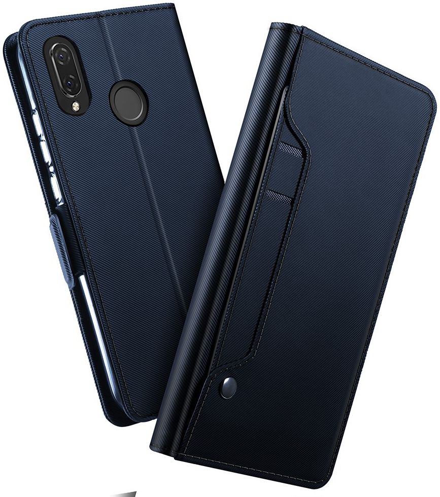 Huawei P Smart Plus Book Cover met Spiegel Blauw | gsmpunt