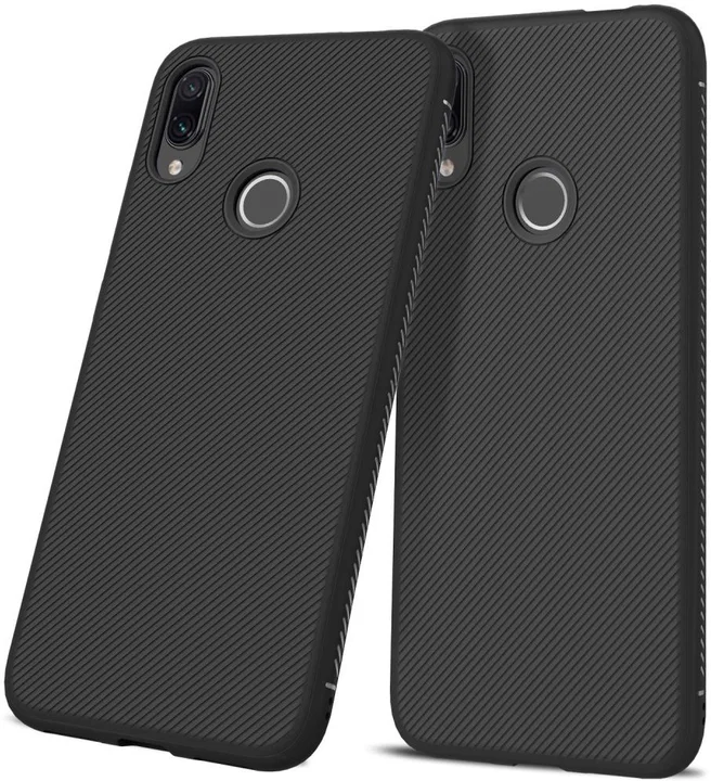 Redmi Note 7 Twill Slim Texture Back Cover Zwart | gsmpunt
