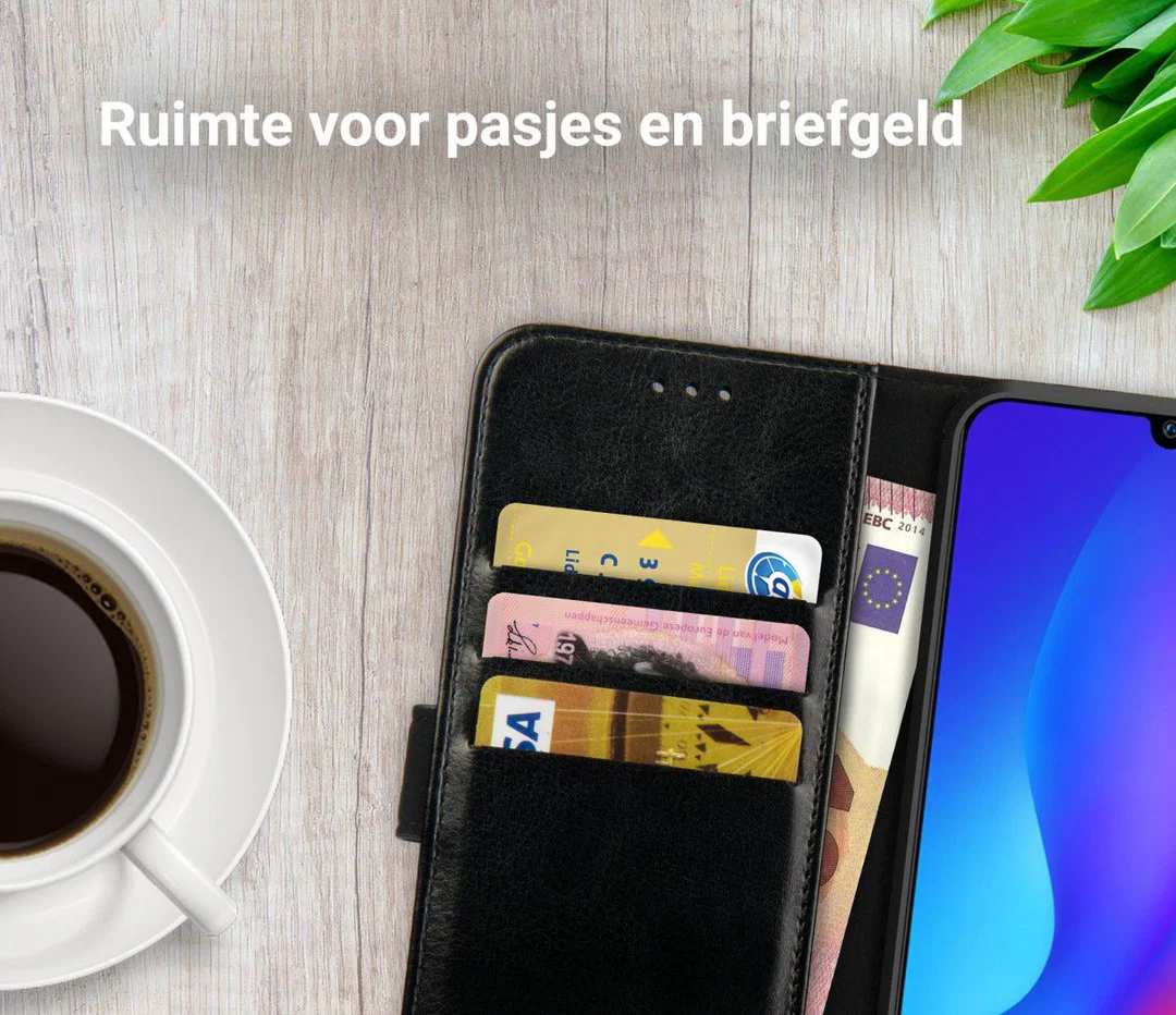 Rosso Element Huawei P Smart Plus (2019) Hoesje Book Cover Zwart | gsmpunt