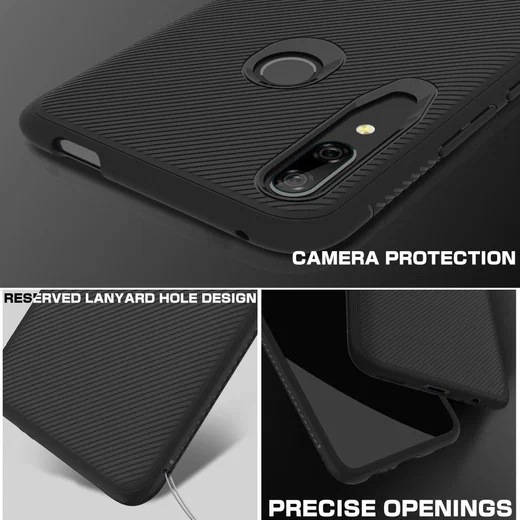 Huawei P Smart Z Twill Slim Texture Back Cover Zwart | gsmpunt