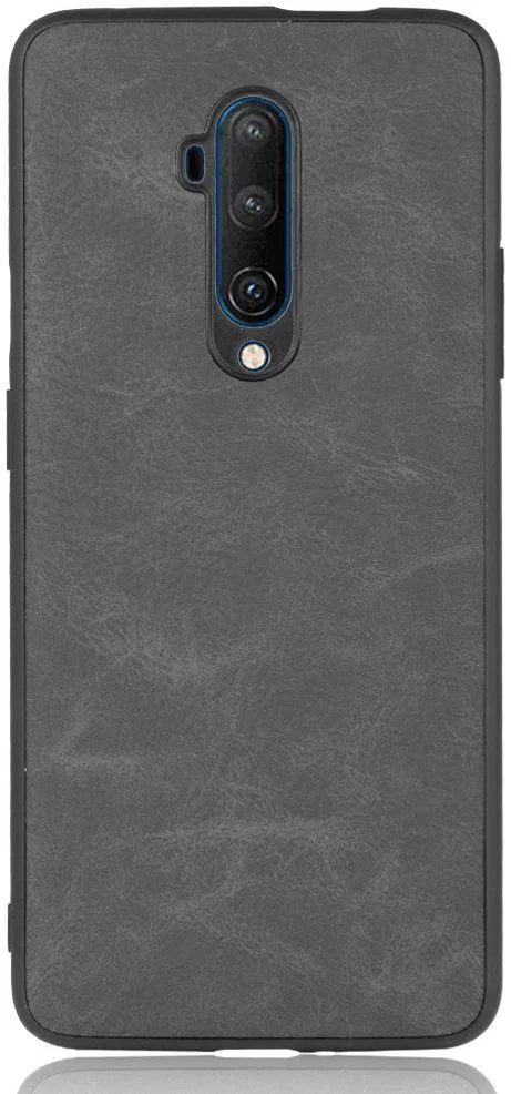 OnePlus 7T Pro Back cover met Lederen Coating Zwart | gsmpunt
