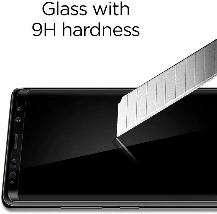 Spigen Galaxy Note 8 Curved Tempered Glass Screen Protector Zwart | gsmpunt