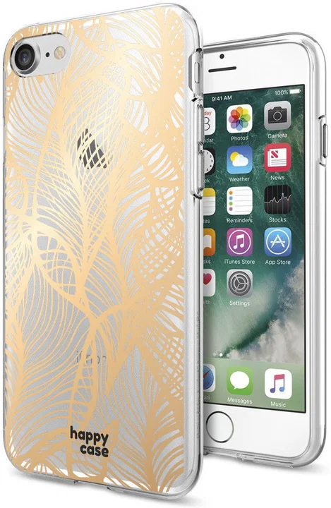 HappyCase Apple iPhone SE 2020 Hoesje Flexibel TPU Golden Leaves Print ...
