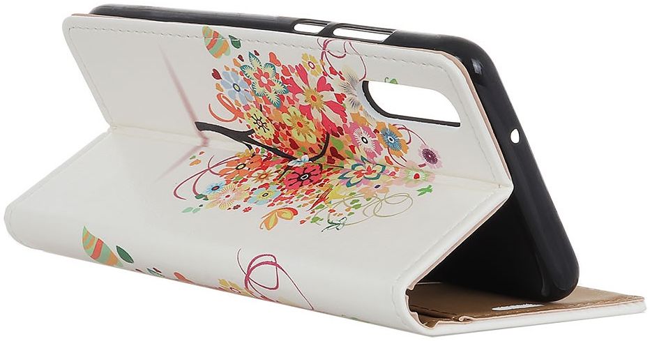 Sony Xperia L4 Hoesje Portemonnee met Rode Boom Print | gsmpunt