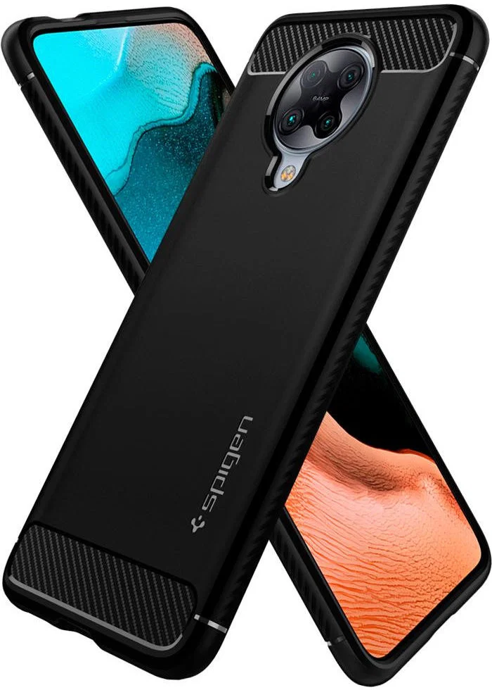 Spigen Rugged Armor Back Cover Xiaomi Poco F2 Pro Hoesje Zwart | gsmpunt