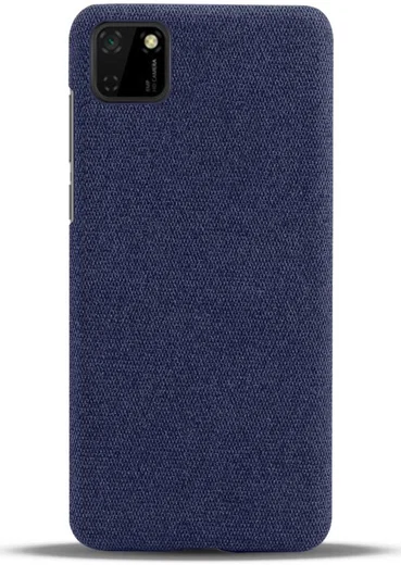 Huawei Y5p Stof Hard Back Cover Blauw | gsmpunt