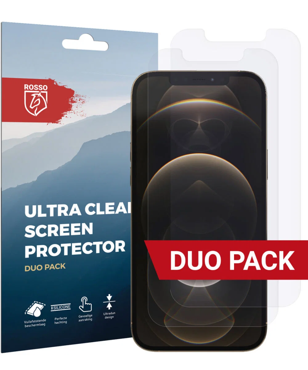 Rosso Apple iPhone 12 Pro Max Ultra Clear Screen Protector Duo Pack ...