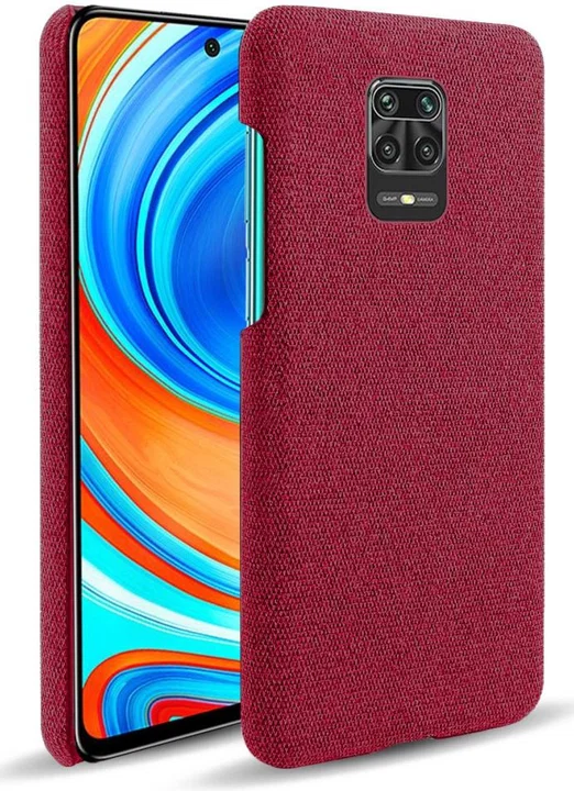 Xiaomi Redmi Note 9S / Note 9 Pro Stoffen Hoesje Back Cover Rood | gsmpunt