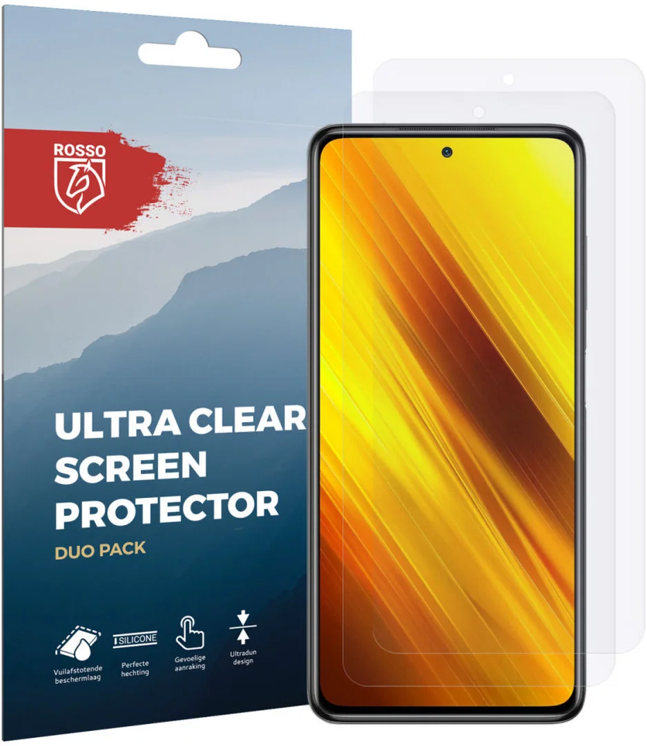 Rosso Xiaomi Poco X3/X3 Pro Screenprotector Ultra Clear Folie Duo Pack ...