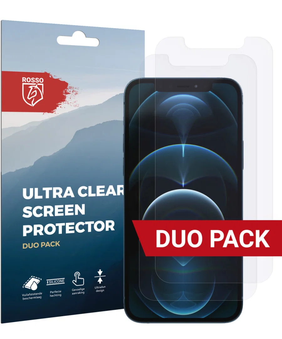 Rosso Apple iPhone 12 Pro Ultra Clear Screen Protector Duo Pack | gsmpunt