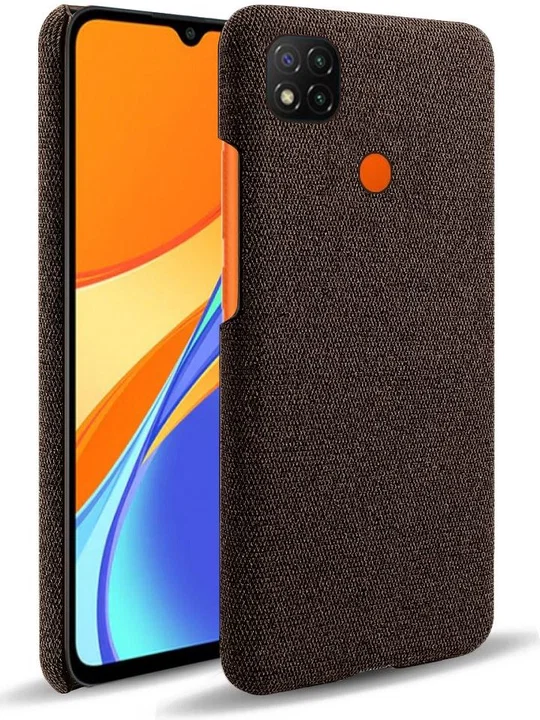 Xiaomi 9C Hoesje Stoffen Back Cover Bruin | gsmpunt