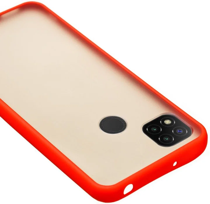 Xiaomi Redmi 9C Matte Hoesje met Bumper Rood | gsmpunt