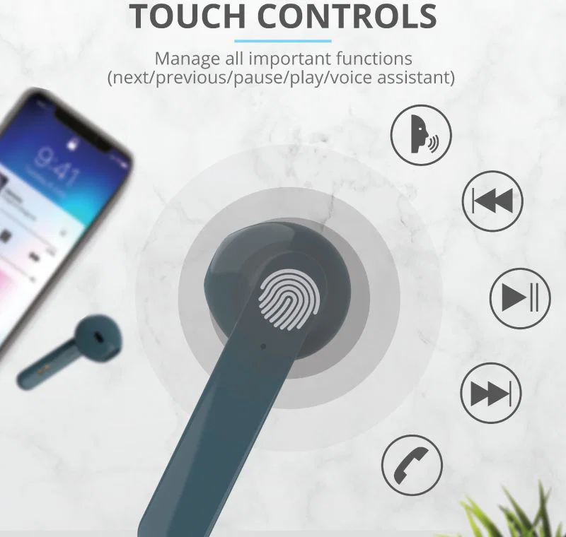 Trust Primo Touch Wireless Bluetooth Earphones Blauw | gsmpunt